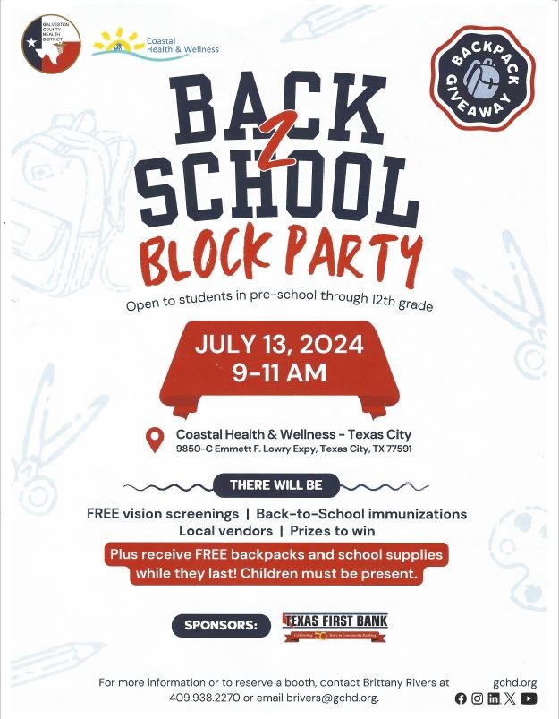 Back 2 School Block Party — Genevieve Miller Hitchcock Public Library